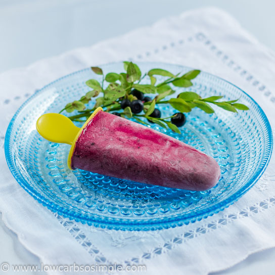 Frozen Blueberry Yogurt Ice Pops - Low-Carb, So Simple! -- gluten-free ...